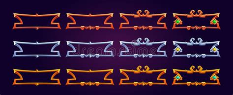 Golden Medieval Game Asset Button Stock Illustrations 135 Golden Medieval Game Asset Button