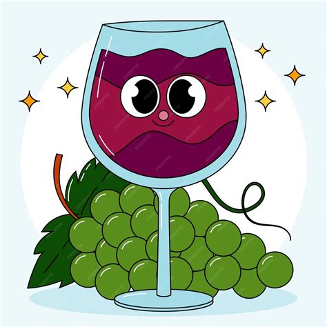 Free Vector Hand Drawn Wine Cartoon Illustration