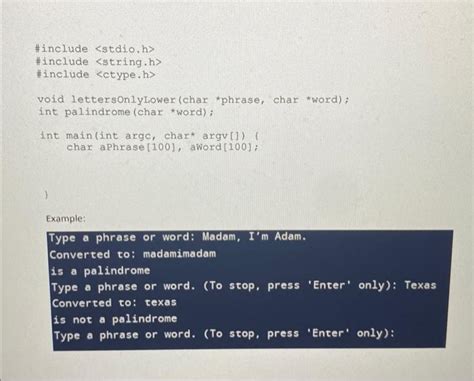 Solved Write A C Program That Gets User Input As A String