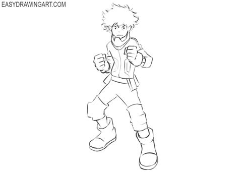 How To Draw Deku Easy Drawing Art
