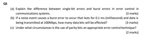 Solved Q5 A Explain The Difference Between Single Bit
