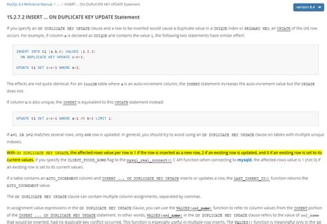 Mysql On Duplicate Key Update影响行数 知乎