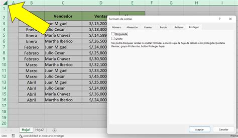 Como bloquear celdas y ocultar fórmulas en Excel