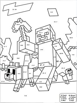 Minecraft Math Color By Amanda Jacoups Tpt