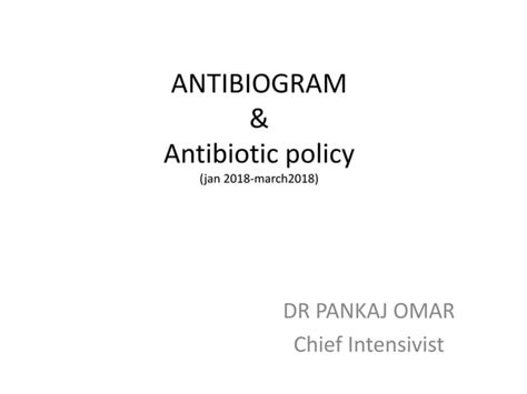 Antibiogram Pptx Infectious Diseases Diseases And Conditions