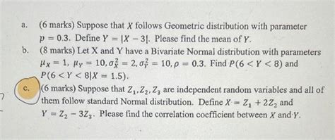 Solved A 6 Marks Suppose That X Follows Geometric