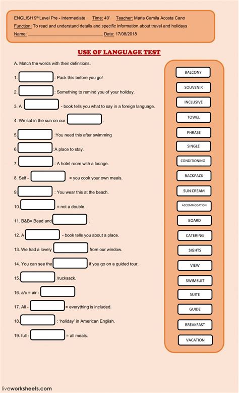 English Worksheets Intermediate Printable Word Searches