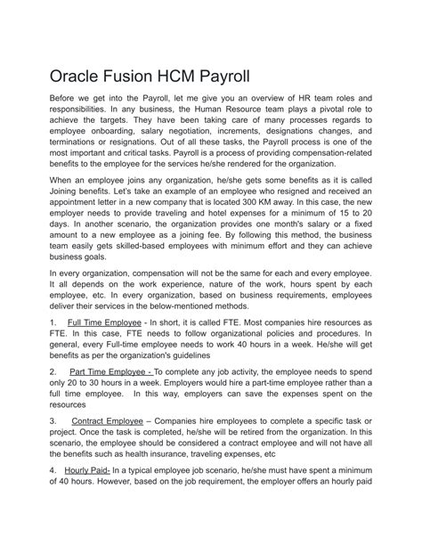 PPT Oracle Fusion HCM Payroll PowerPoint Presentation Free Download ID
