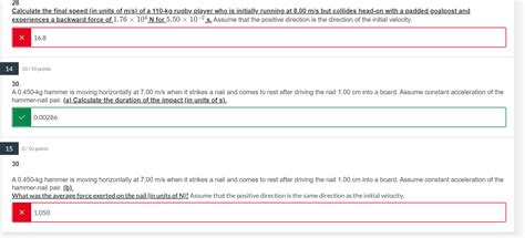 Solved Calculate The Final Speed In Units Of M S Of A Chegg Com