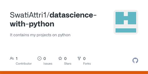 Github Swatiattri Datascience With Python It Contains My Projects