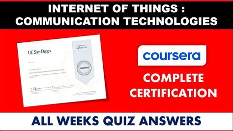 Internet Of Things Communication Technologies Coursera All Weeks
