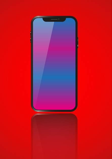 Premium Vector Vector Modern Smartphone Device Colourfu Gradient Element Showcase Mockup