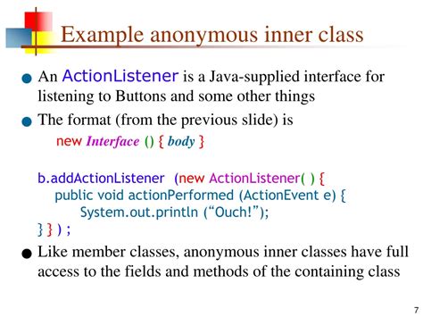 Ppt Java Inner Classes Powerpoint Presentation Free Download Id