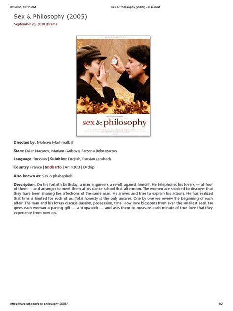 Sex And Philosophy 2005 Rarelust Pdf Sex And Philosophy 2005 Rarelust Pdf