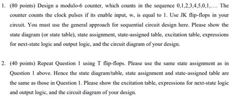 Solved 1 80 Points Design A Modulo 6 Counter Which