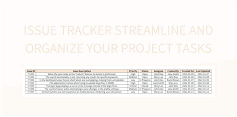 Free Issue Tracking Templates For Google Sheets And Microsoft Excel Slidesdocs