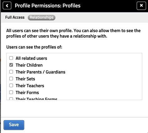 Setting Profile Permissions