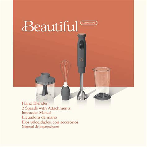 Beautiful 2 Speed Hand Immersion Blender Manual