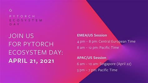 pytorch ecosystem day join us next week at our first pytorch ecosystem day pted21 there will