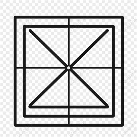 삼각형 윤곽선 아이콘이 있는 네 개의 정사각형 창 벡터중심굵은 선 Png 일러스트 무료 다운로드 Lovepik