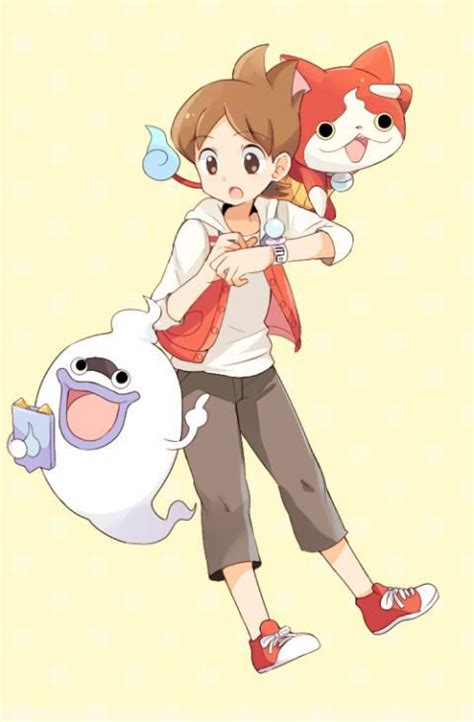 Yo Kai Watch Nate Keita Whisper And Jibanyan Cute Pokemon