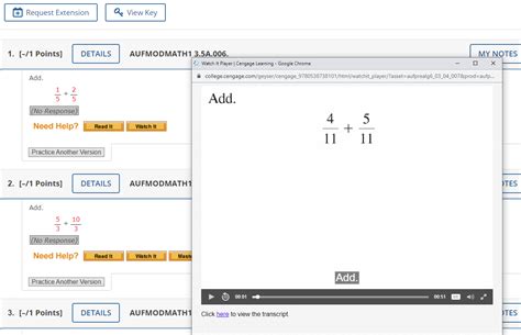 Webassign Developmental Math Content