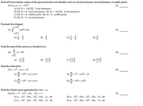 solved find all local extreme values of the given function