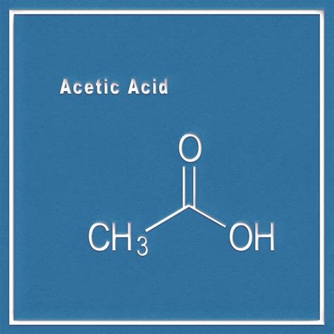 Premium Photo Acetic Acid Structural Chemical Formula On A White Background