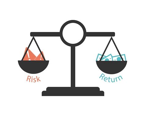 premium vector risk return scale for investment