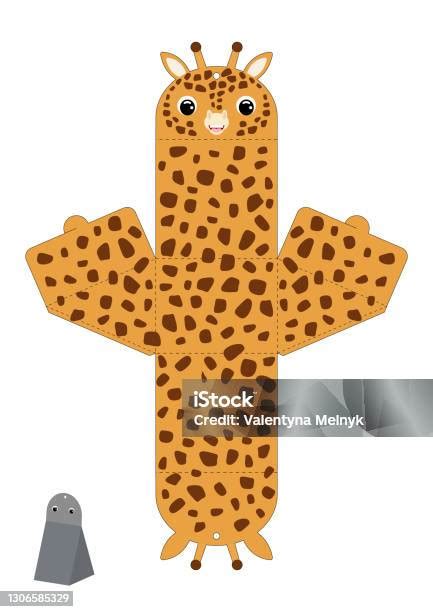 파티 호의 상자 기린 디자인 과자 사탕 선물 포장 다이 컷 템플릿 어떤 목적 생일 아기 샤워에 대 한 좋은 절단 및 채점