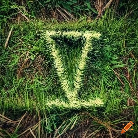 Grass Covered Letter V On Craiyon