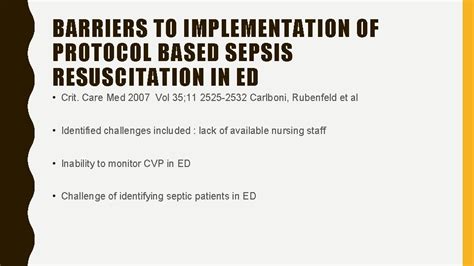 EARLY DETECTION OF SEPSIS IN THE ED SEPSIS