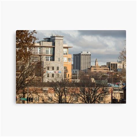 Downtown Fayetteville Arkansas Skyline Dickson Street Canvas Print