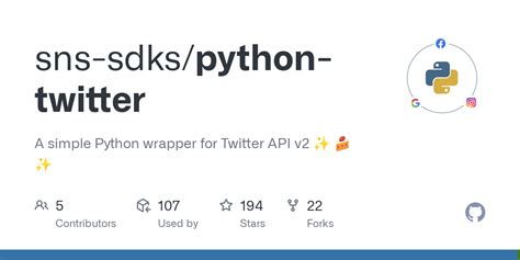 github sns sdks python twitter a simple python wrapper for twitter