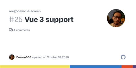 vue 3 support · issue 25 · reegodev vue screen · github