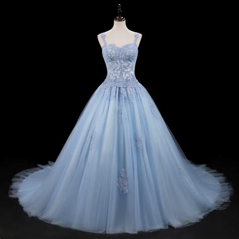Blue Cinderella Style Ball Gown Wedding Dress Seattle Ieie