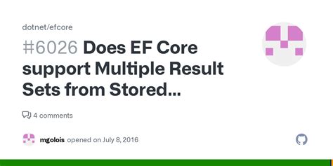 Does Ef Core Support Multiple Result Sets From Stored Procedure