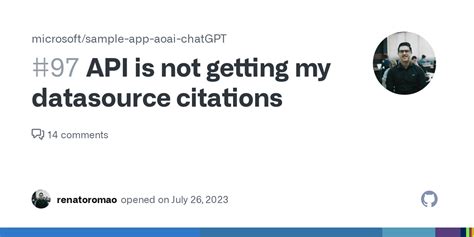 Api Is Not Getting My Datasource Citations · Issue 97 · Microsoft