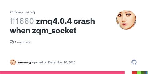 Zmq404 Crash When Zqmsocket · Issue 1660 · Zeromqlibzmq · Github