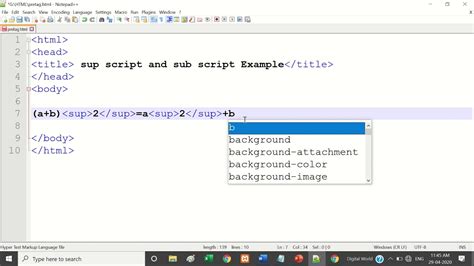 9 Sup And Sub Script In Html Youtube