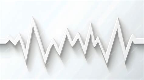 Heartbeat Graph A White Line Chart With Jagged Peaks And Valleysa Visual Representation