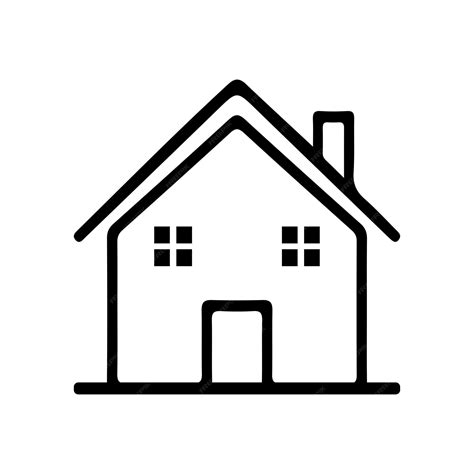 Premium Vector Vector House Icon Outline House Home Page Icon Clip Art Svg