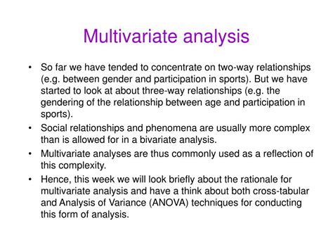 PPT Multivariate Analysis PowerPoint Presentation Free Download ID