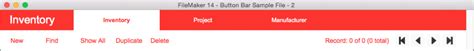 filemaker button bar db services