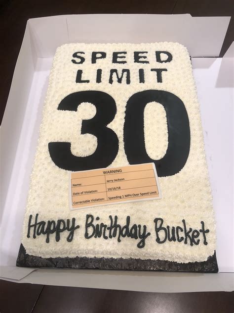 Speed Limit Birthday Cake Birthday Cake For Him First Birthday Party
