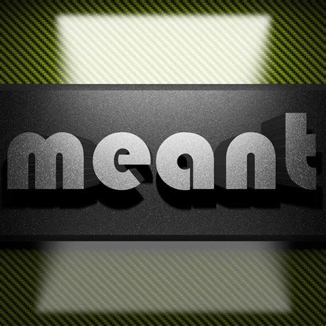 Meant Word Of Iron On Carbon 6176551 Stock Photo At Vecteezy