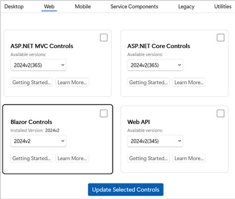 Uninstalling Blazor Controls Blazor Componentone