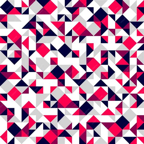 기하학적 모자이크 벡터 원활한 패턴 배경 화면 포장지 또는 웹 사이트 배경에 대한 혼란스러운 추상 배경 프리미엄 벡터