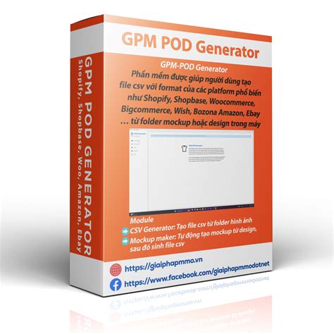 gpm pod generator tạo csv từ hình ảnh mockup hoặc design cho pod giải pháp mmo phần mềm