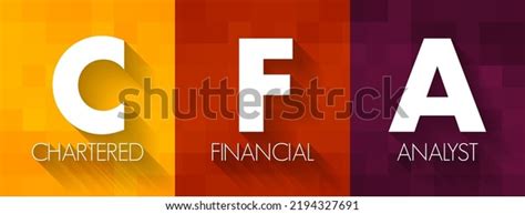 Chartered Financial Analyst Certification Over 17 Royalty Free